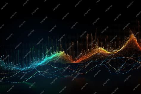 Premium Ai Image A Close Up Of A Colorful Waveform On A Black Background Generative Ai