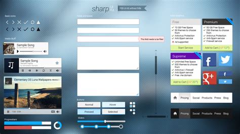Free Sharp Ui Kit Psd Titanui