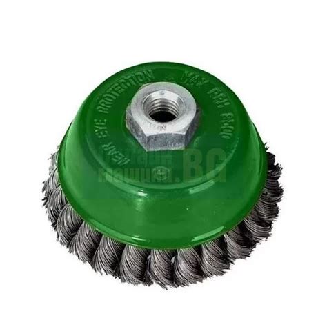 Плетена телена четка тип камбана Troy T 27707 75 • Ценa