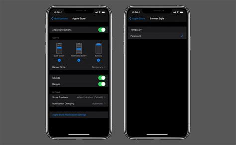 Iphone Persistent Notification Style Keeps Banner Alerts Showing Until You Interact With Them