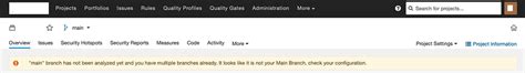 unable to export a project when main branch is not analyzed sonarqube server community build