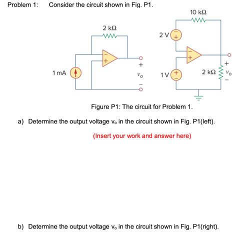 Solved Problem 1 Consider The Circuit Shown In Fig Chegg Com
