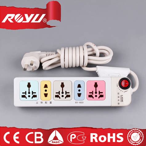 Movable Multi Function Colorful Extension Electrical Multiple Plug Socket Multiple Plug Socket