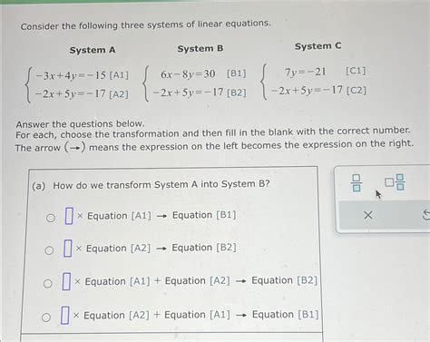 Solved Consider The Following Three Systems Of Linear Chegg