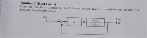 Number 2 Root Locus Draw The Root Locus Diagram For The Following