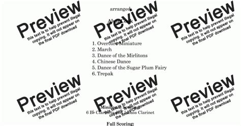 Nutcracker Suite For Larger Clarinet Choir Sheet Music Pdf File
