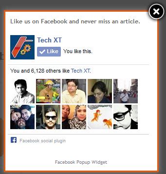 Facebook Popup Like Box Widget With Time Delay For Blogger And Wordpress