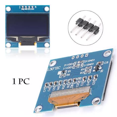 13and White Oled Lcd 4pin Display Module Iic I2c Interface 128x64 For Po