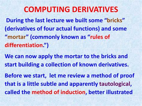 Ppt Computing Derivatives Powerpoint Presentation Free Download Id5503847