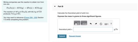 Solved Mining Companies Use This Reaction To Obtain Iron