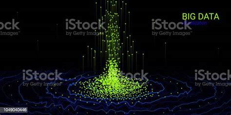 웨이브 3d 추상적인 배경입니다 큰 데이터 시각화입니다 0명에 대한 스톡 벡터 아트 및 기타 이미지 0명 가상현실 공학 Istock