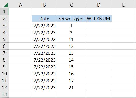 WEEKNUM Function Formula Examples Week Number In Excel Wall Street Oasis