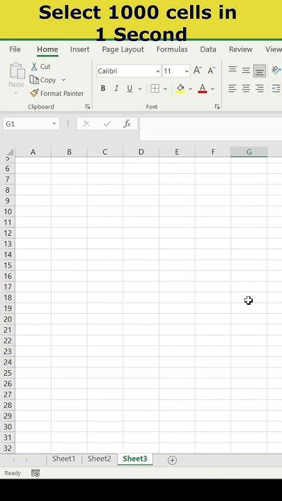Select 1000 Cells In 1second In Excel Shorts Shortvideo Excelshorts Excelforfreshers