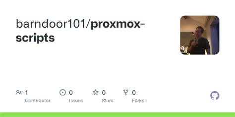 Github Barndoor101proxmox Scripts