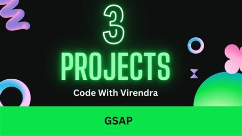 🚀master Web Development Learn Through 3 Essential Gsap Projects Youtube