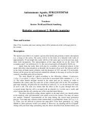 Robotics Assignment 2 Robotic Mapping Pdf Autonomous Agents FFR125