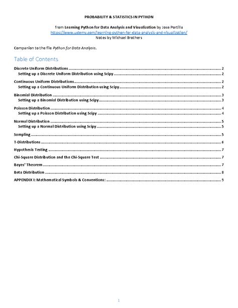 Python Probability Statistics PROBABILITY STATISTICS IN PYTHON From Learning Python For Data