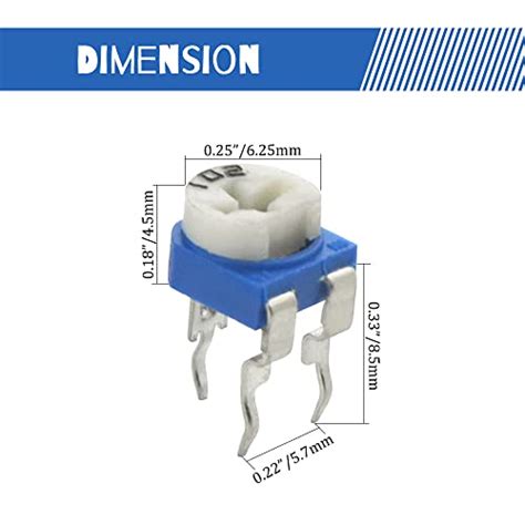 150 Pcs 100 To 1m Ohm Variable Resistor Trimmer Potentiometer Assortment Kit