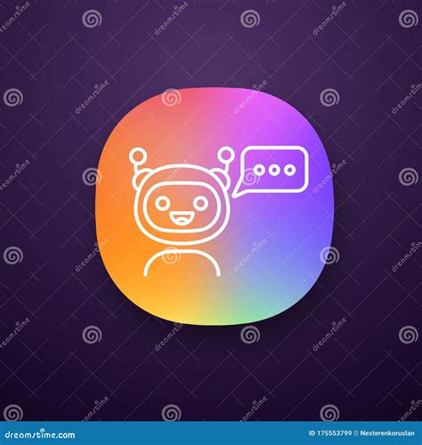 Chatbot With Three Dots In Speech Bubble App Icon Stock Vector Illustration Of Chat Chatting