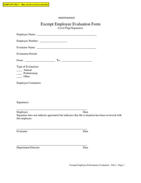 Fillable Employee Evaluation Form Printable Forms Free Online