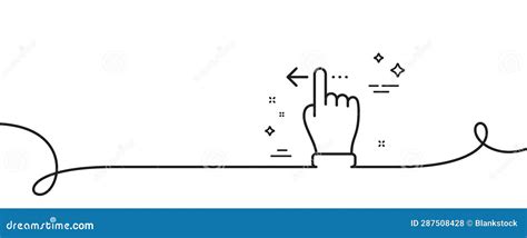 Touchscreen Gesture Line Icon Slide Left Arrow Sign Swipe Action