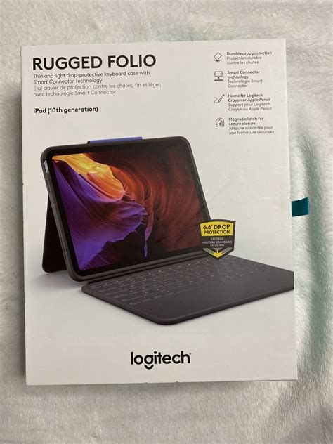 Logitech Rugged Folio Keyboard Case For Apple Ipad 10th Gen Graphite For Sale Online Ebay