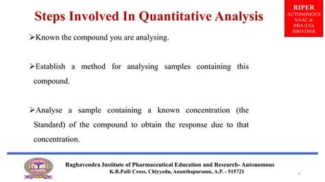 Quantification Methods Of Hplc Pptx Chemistry Science