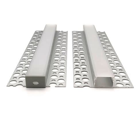 Integral Led Aluminium Plaster In Recessed Profile Opalblack Cover