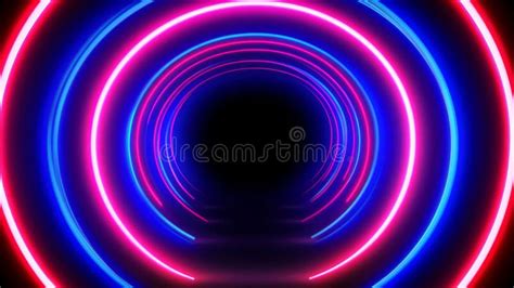 The Image Of A Futuristic Tunnel Features A Blend Of Speed Lights A Curved Path And Motion