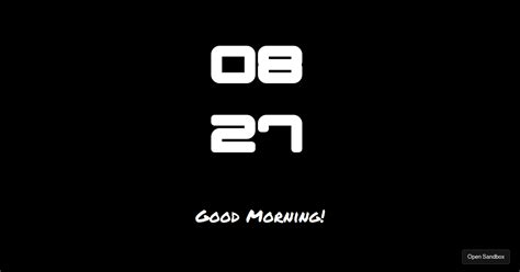 Magic Mirror Clock V2 Codesandbox