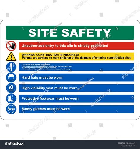 Site Safety Rules Ppe Required Sign Stock Vector Royalty Free Site Safety Rules Ppe Required Sign Stock Vector Royalty Free