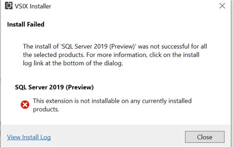 Sql 2019 Preview Extension Install Failed · Issue 3078 · Microsoft