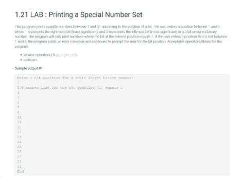 Solved I His Program Prints Specific Numbers Between 1 And