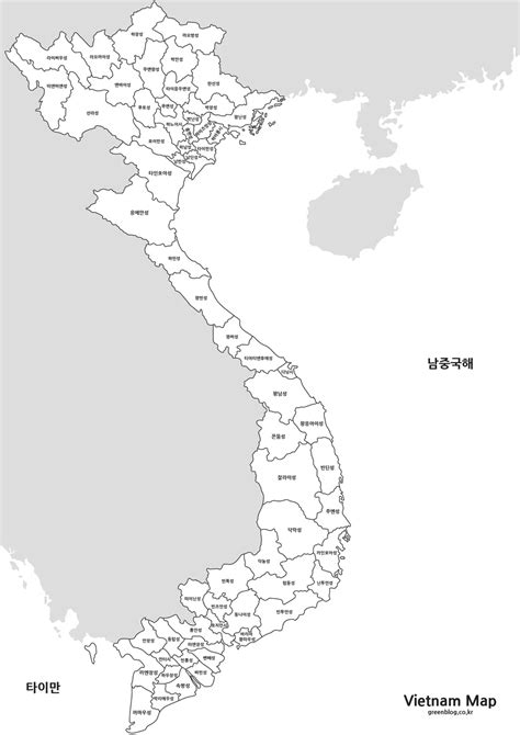 베트남 지도 관광지 인구 행정 구역 무료 자료 Green Blog