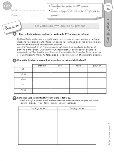 Le Present De Lindicatif Les Groupes Exercices Allobabe Images