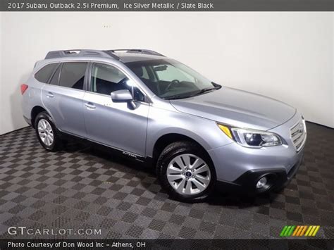 Ice Silver Metallic 2017 Subaru Outback 2 5i Premium Slate Black