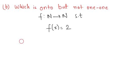 SOLVED Give An Example Of A Function From N To N That Is One TO One But Not Onto Onto
