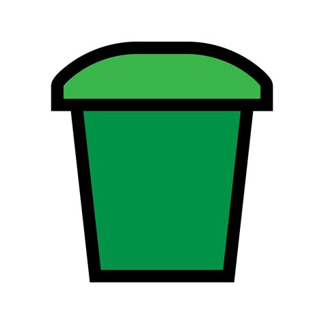 Línea De Icono De Papelera Aislada Sobre Fondo Blanco Icono Negro