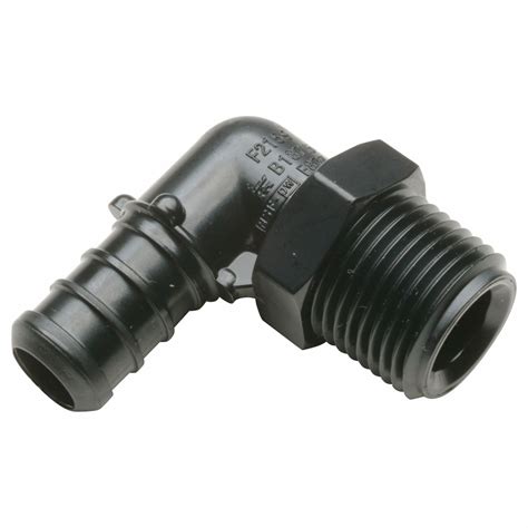 Zurn 3 8 In Id X 1 2 In Pipe Size Barbed X Mnpt Barbed Fitting Elbow
