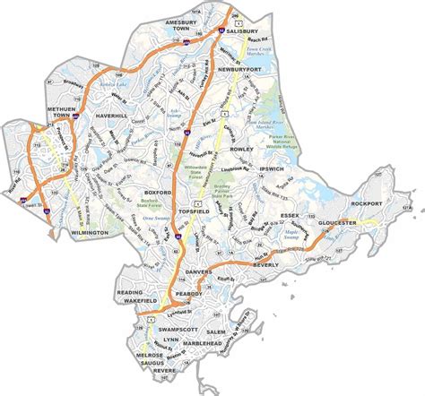 Map Of Essex County Printable Map