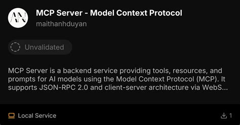 Mcp Server Model Context Protocol · Lobehub