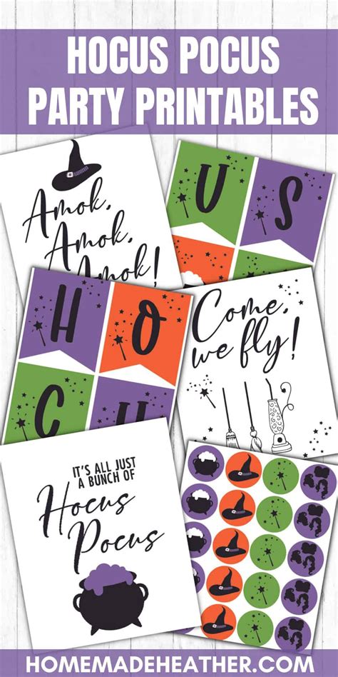 Hocus Pocus Party Printables Homemade Heather