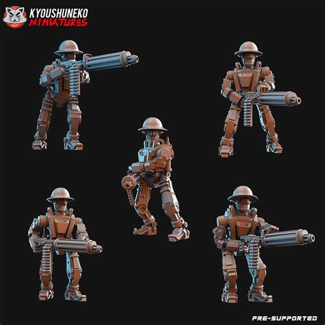 British Robot Mech Soldier Automaton Steampunk Wargames Historical
