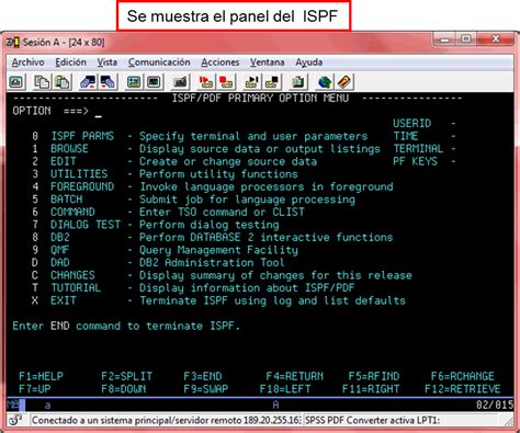 COMANDO ISPF