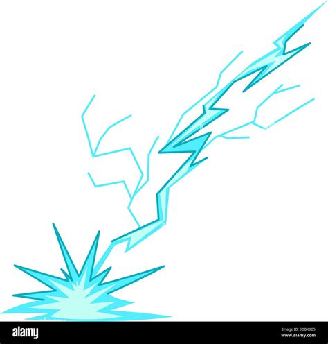 Lightning Strike Impacting Ground Creating Electric Explosion Stock Vector Image And Art Alamy