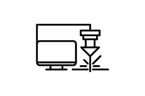 Premium Vector Plasma Cutting Cnc Icon Design Vector Template