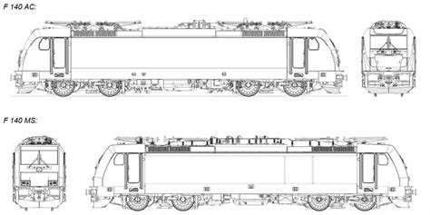 Train Car Blueprint Drawing