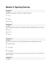 Module Opening Exercises Docx Module Opening Exercise Question Pts Hearsay Is