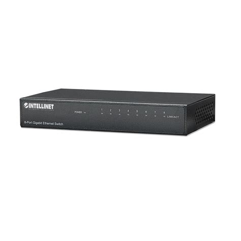 Intellinet 8 Port Desktop Gigabit Ethernet Switch Metal