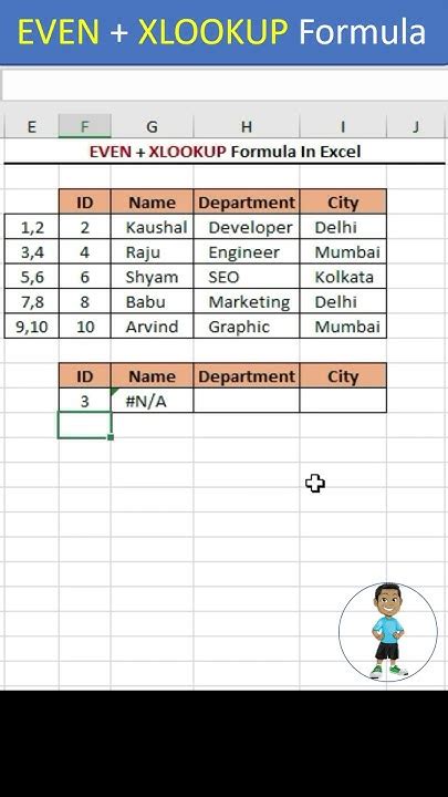 Even Xlookup Formula In Excel Excel Exceltips Exceltutorial